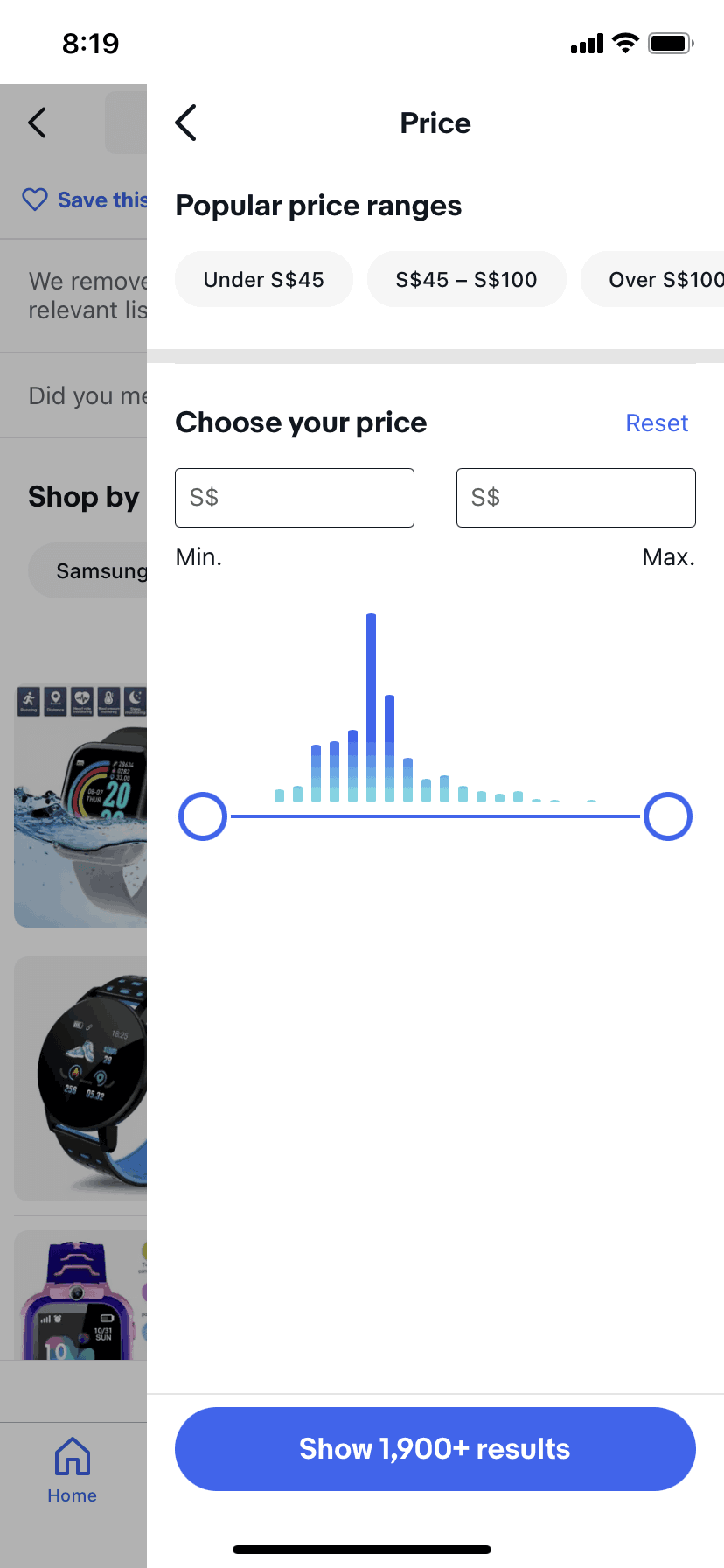 Filter & Sort Mobile App Design