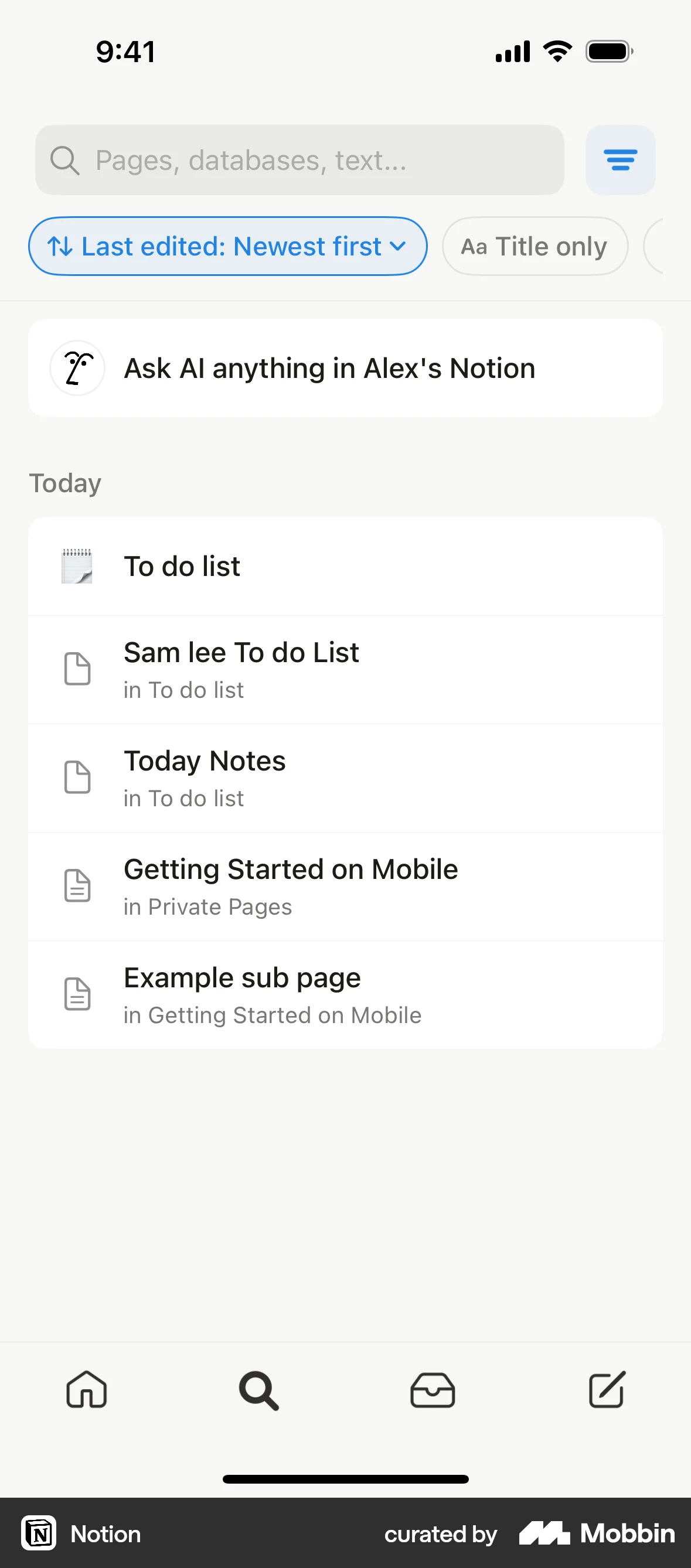 Top Navigation Bar Mobile App Design