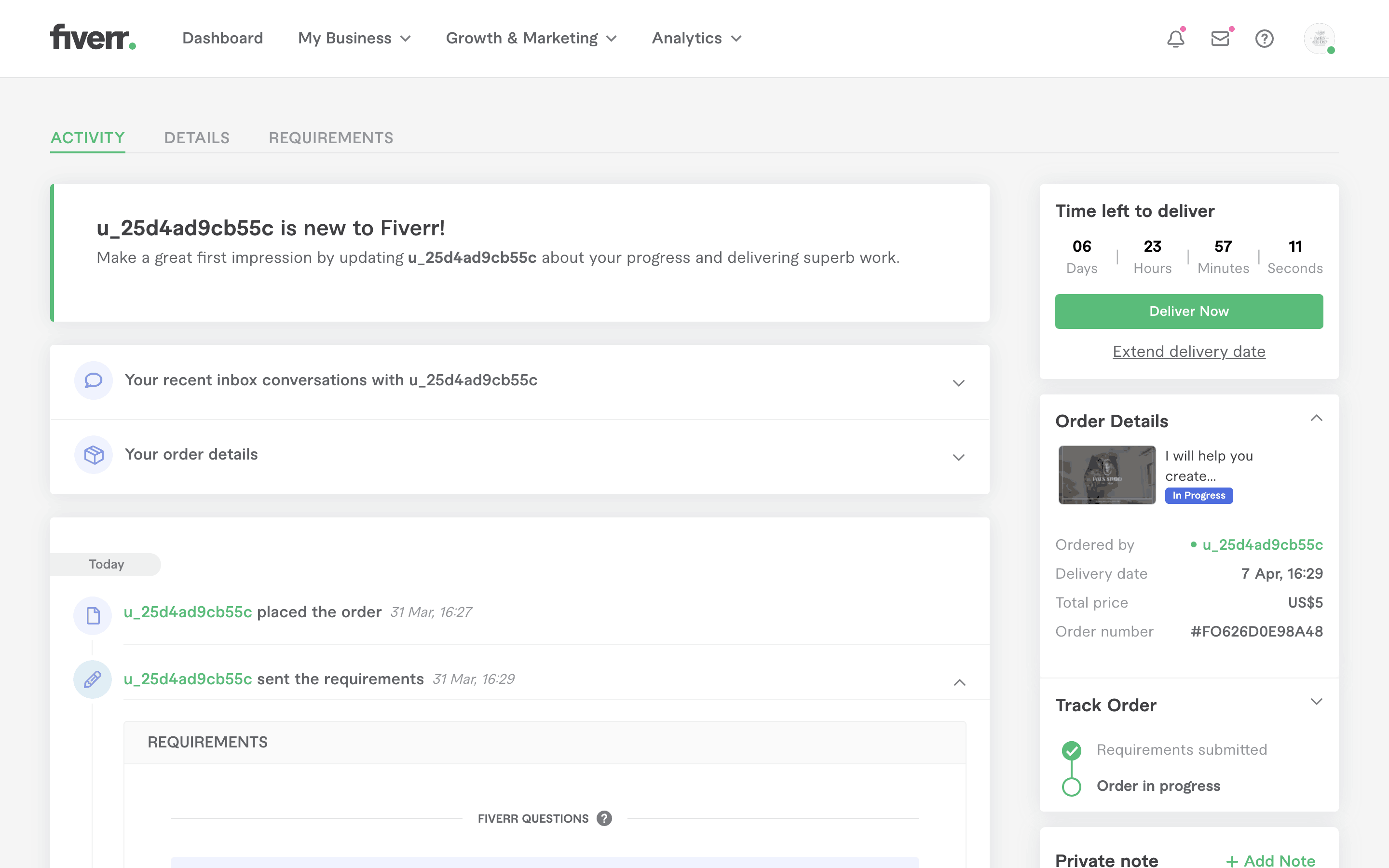 Notifications Website Design