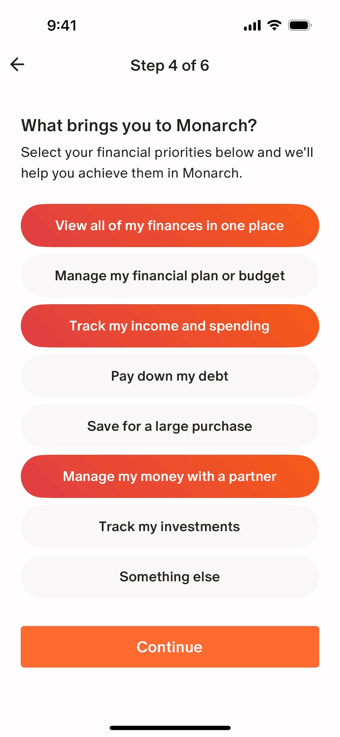 Mobile Onboarding Flow