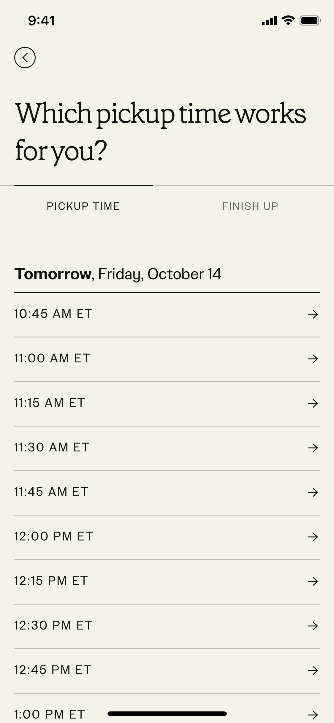 Time Picker Mobile App Design