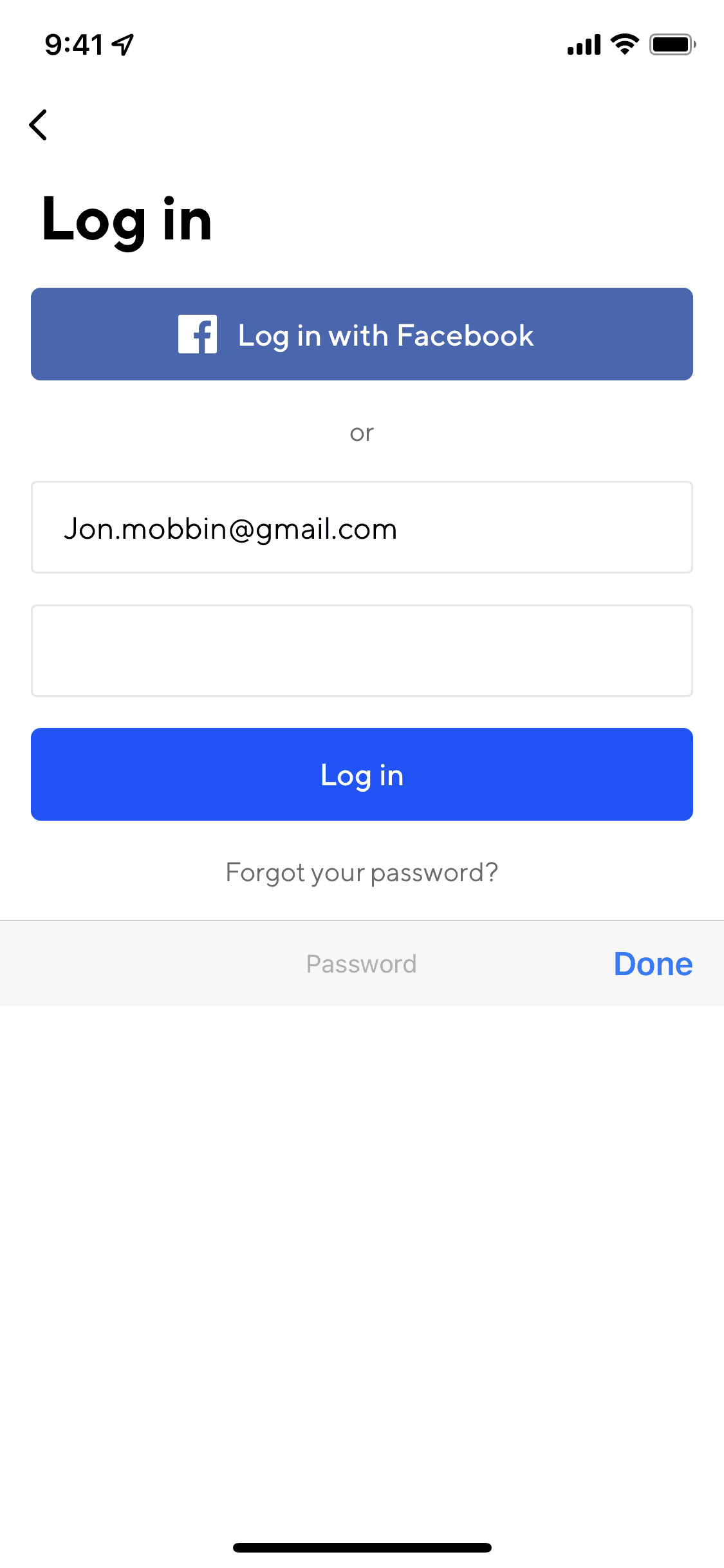 Login Mobile App Design