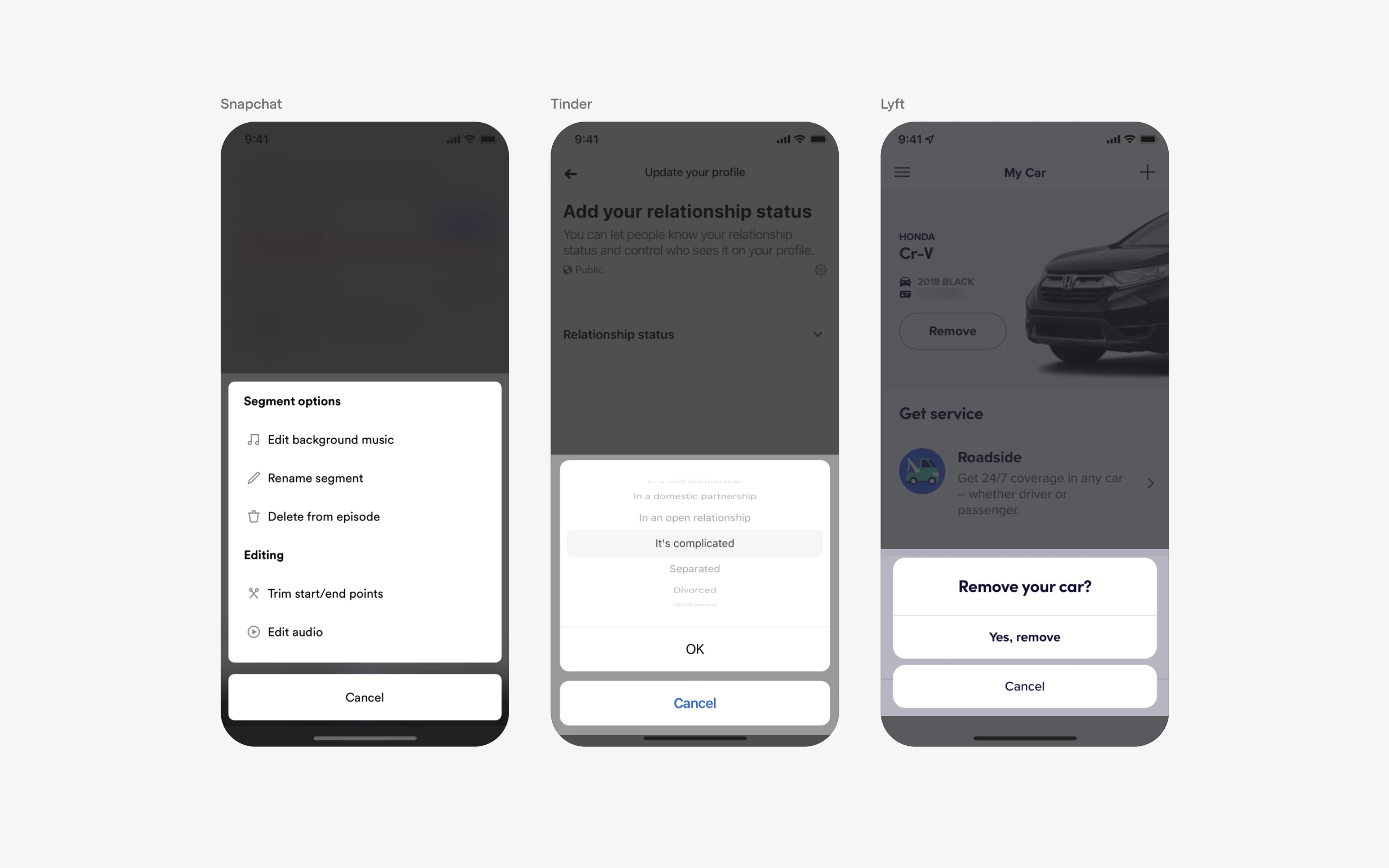 Action Sheet UI Design: Best practices, Design variants & Examples | Mobbin