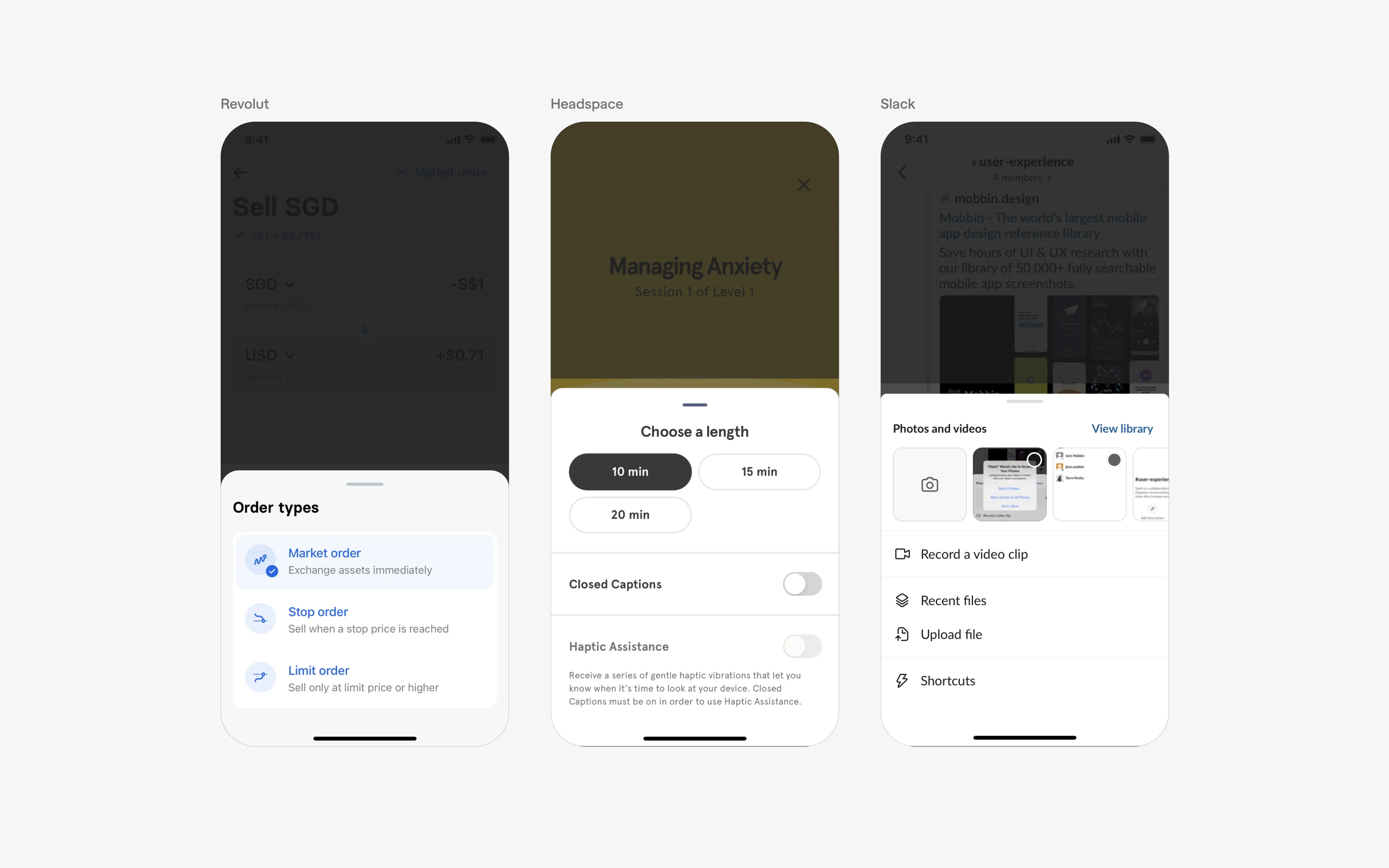 Bottom Sheet UI Design: Best practices, Design variants & Examples | Mobbin