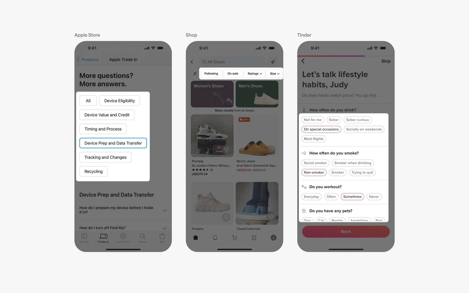 Chip Ui Design Best Practices Design Variants And Examples Mobbin