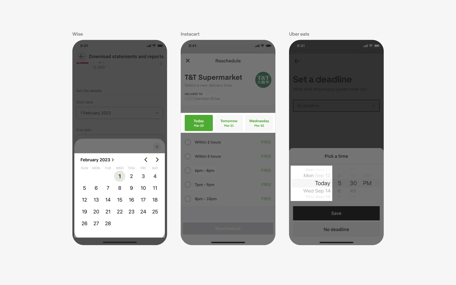 Date Picker UI Design: Best practices, Design variants & Examples | Mobbin