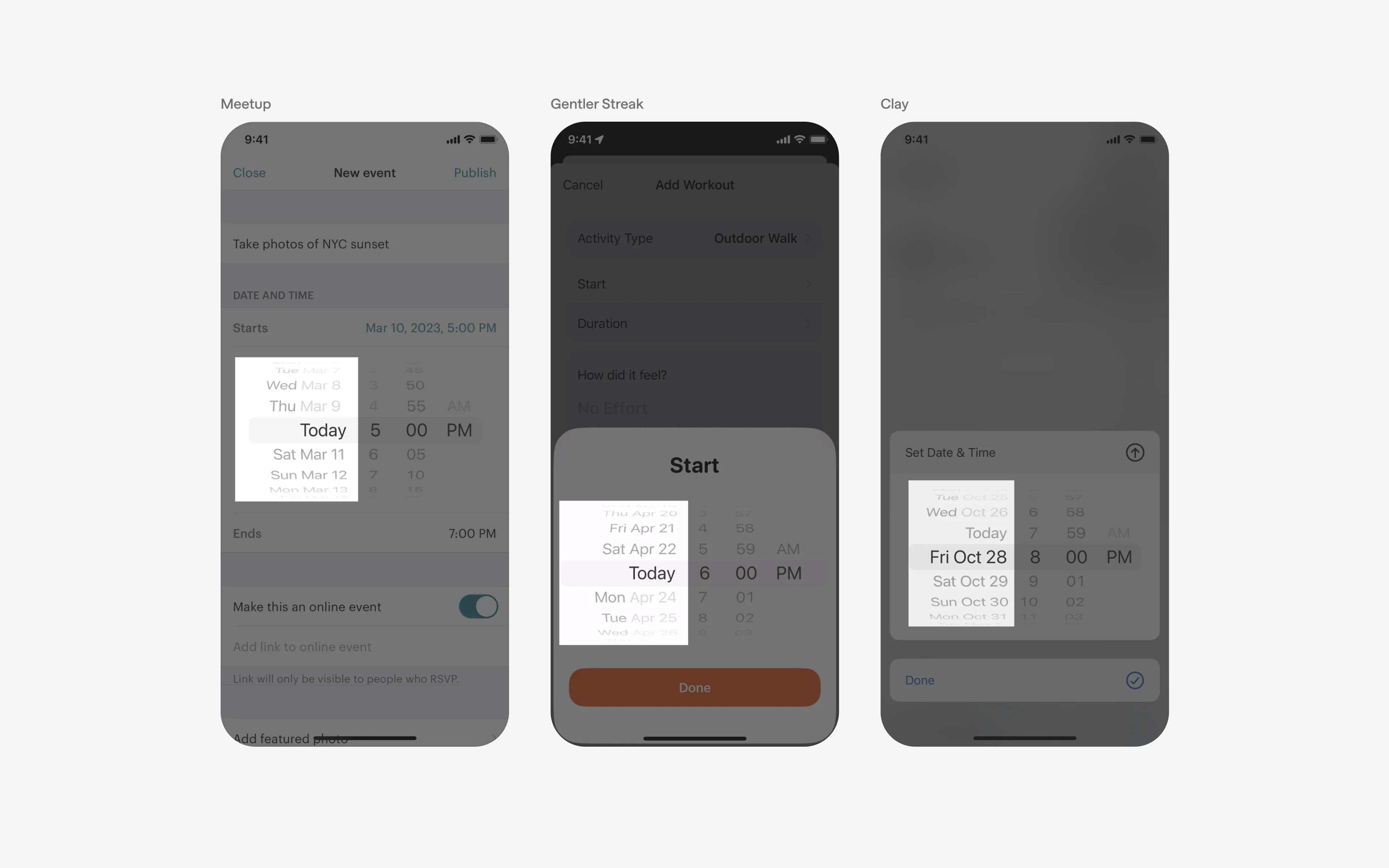 Date Picker UI Design: Best practices, Design variants & Examples | Mobbin