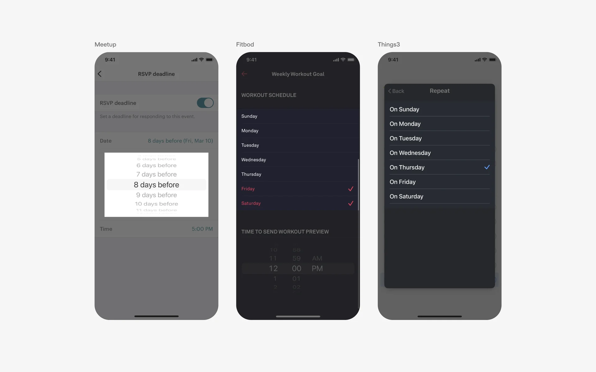 Date Picker UI Design: Best practices, Design variants & Examples | Mobbin