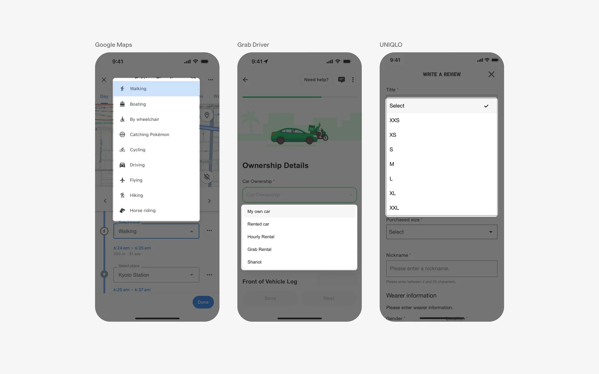 Dropdown Menu UI Design: Best practices, Design variants & Examples | Mobbin