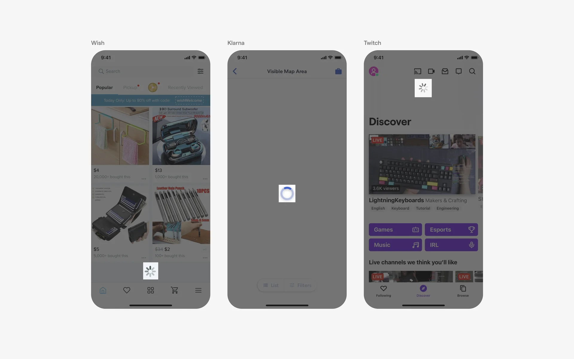 Loading indicator UI Design: Best practices, Design variants & Examples ...