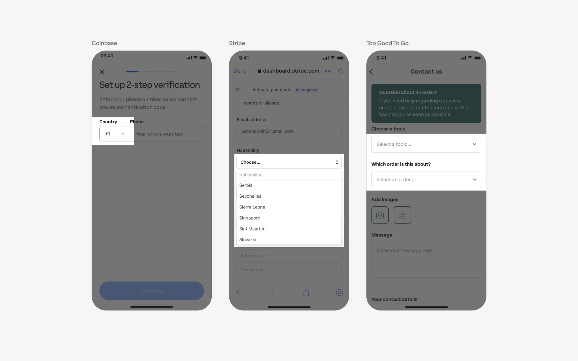 Select UI Design: Best practices, Design variants & Examples | Mobbin