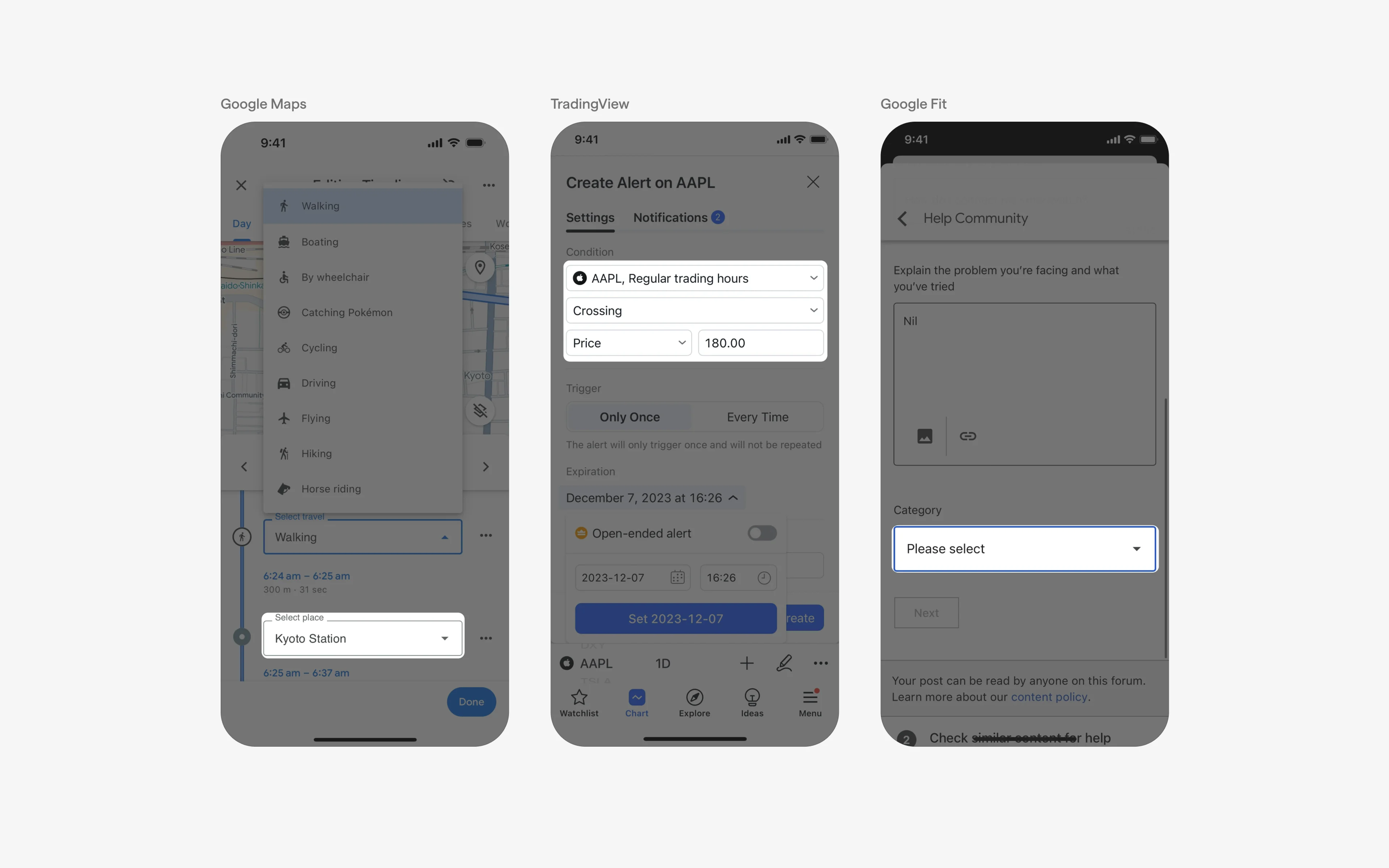 Select UI Design: Best practices, Design variants & Examples | Mobbin