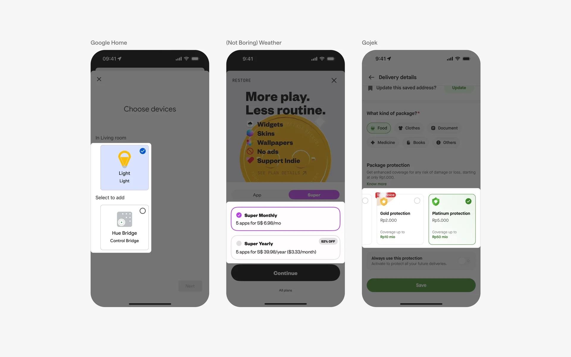 Tile UI Design: Best practices, Design variants & Examples | Mobbin