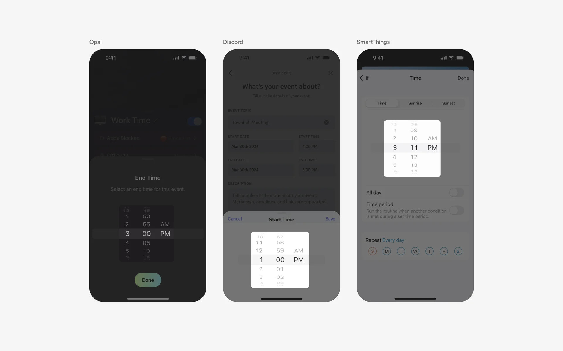 Time Picker UI Design: Best practices, Design variants & Examples | Mobbin