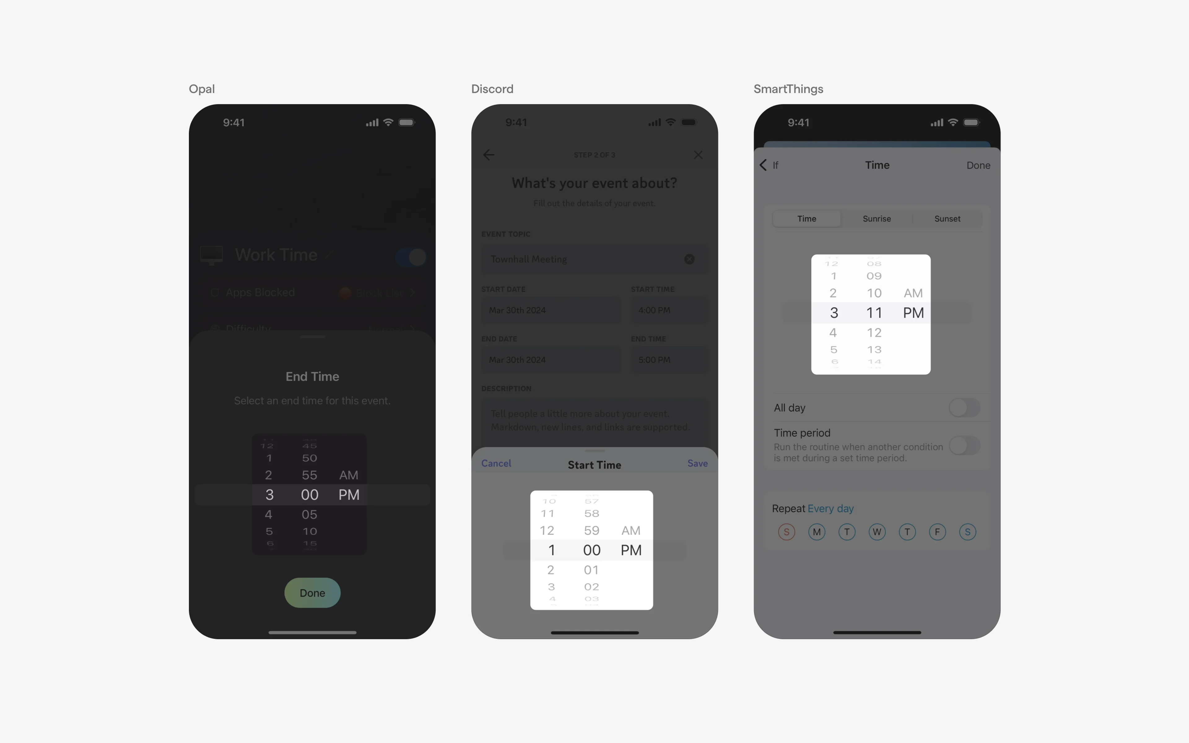 Time Picker UI Design: Best practices, Design variants & Examples | Mobbin