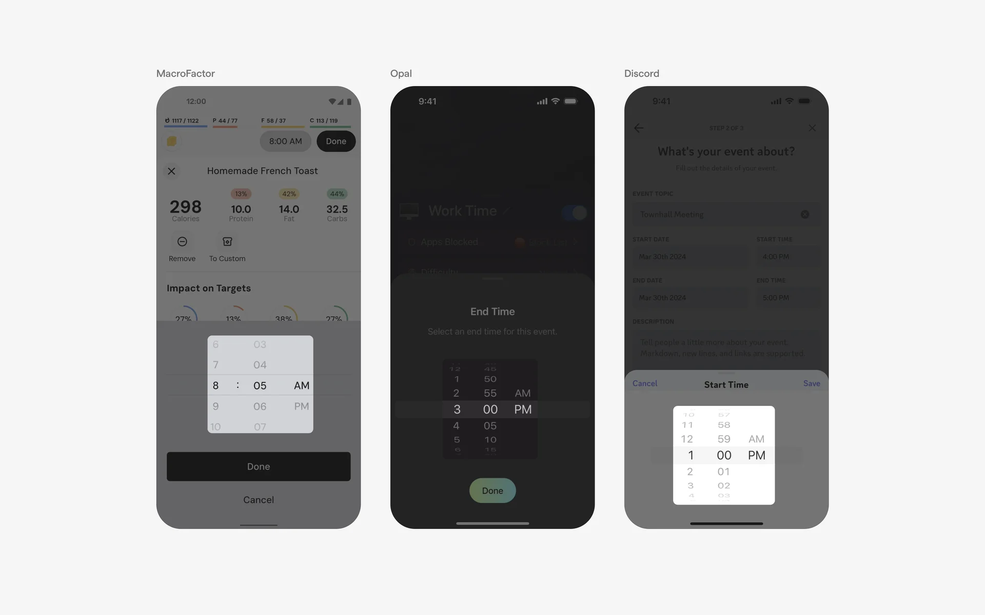 Time Picker UI Design: Best practices, Design variants & Examples | Mobbin